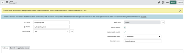 How To Create A Table In ServiceNow - The Snowball