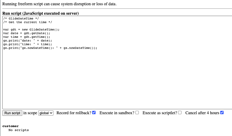 ServiceNow GlideDateTime Get The Current Date And Time The Snowball
