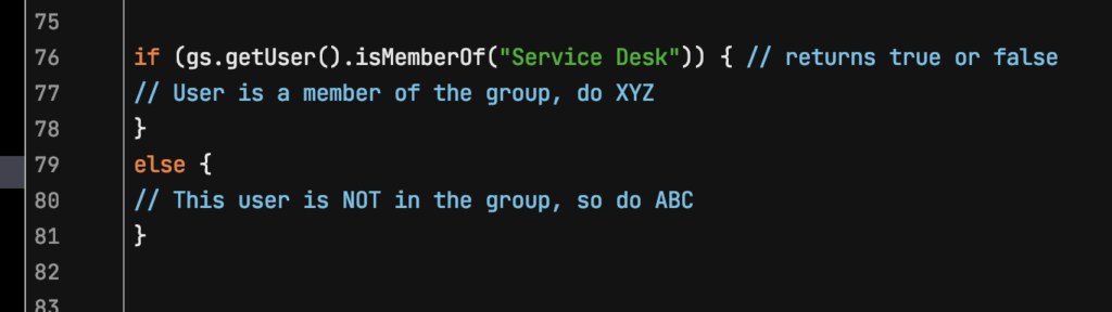 How To Use gs.getUser().isMemberOf() - The Snowball