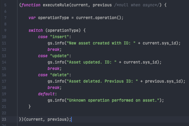 How To Get The Current CRUD Operation Name In A Script, with current.operation() - The Snowball
